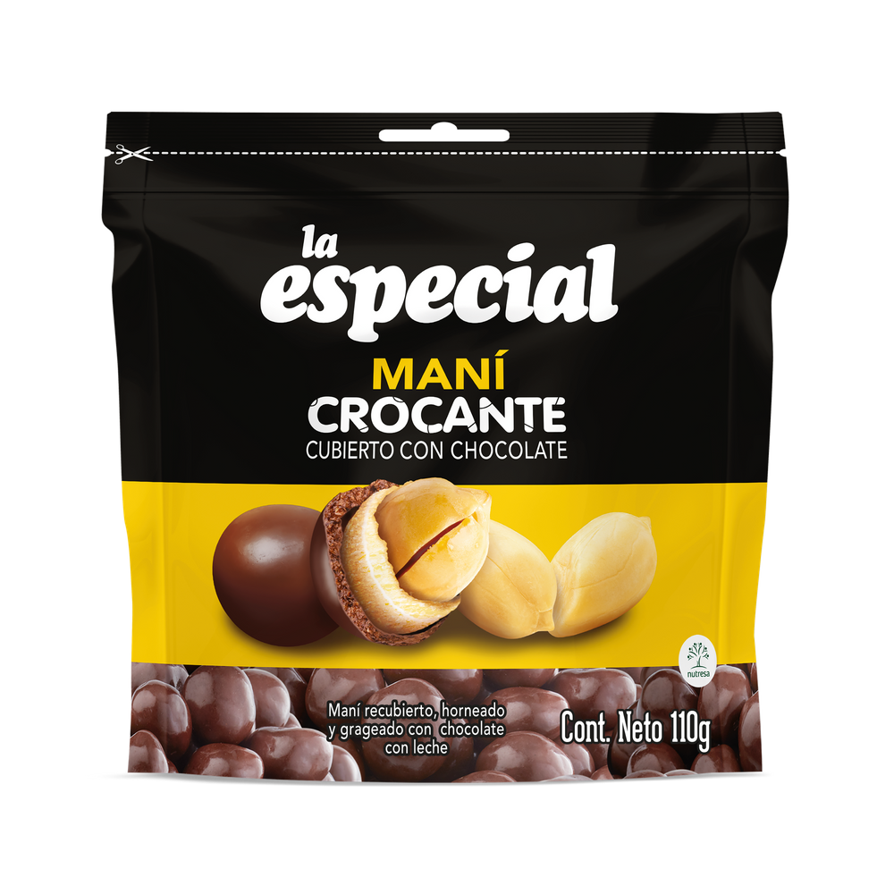 Maní Crocante Cubierto De Chocolate DoyPack La Especial 110Gr | SuperBooM